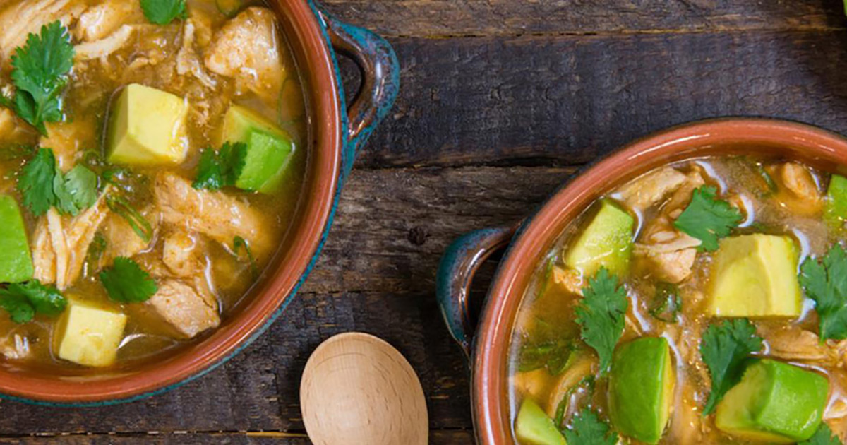 Heart-Healthy Slow Cooker Avocado Lime Chicken Soup - Love One Today®