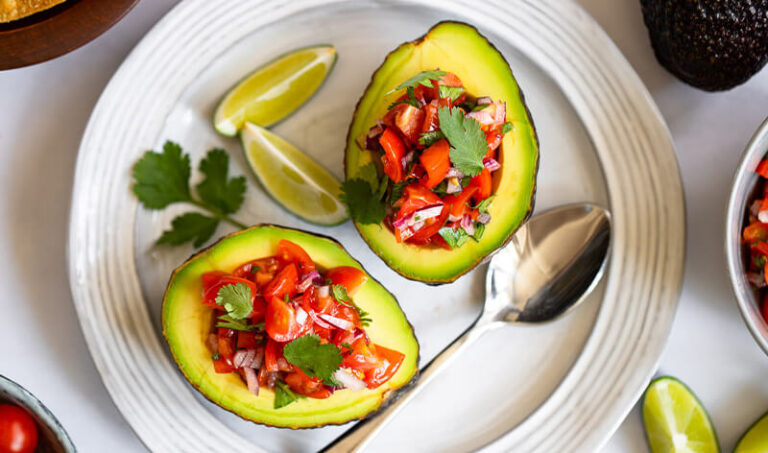 Avocado Halves with Fresh Pico de Gallo - Love One Today® Avocados