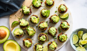 Mini Tamale Bites with Avocado Crema - Love One Today® Avocados