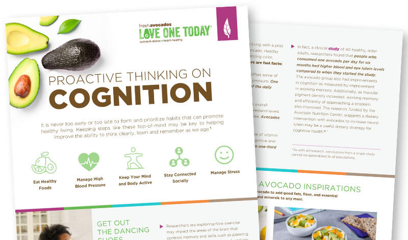 Nutrition for Brain Health and Cognitive Performance Handouts
