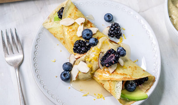 Easy Crepes with Creamy Avocado-Yogurt Sauce - Love One Today®