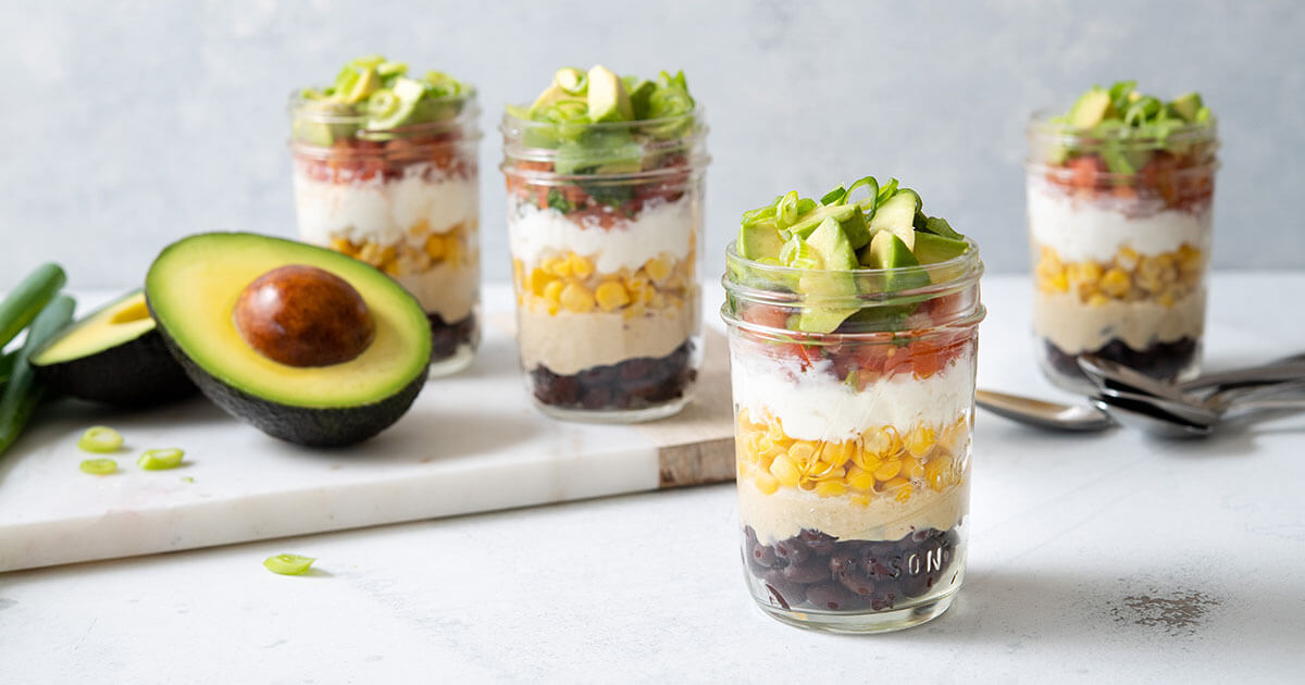 7-Layer Avocado Snack Cup Recipe - Love One Today®