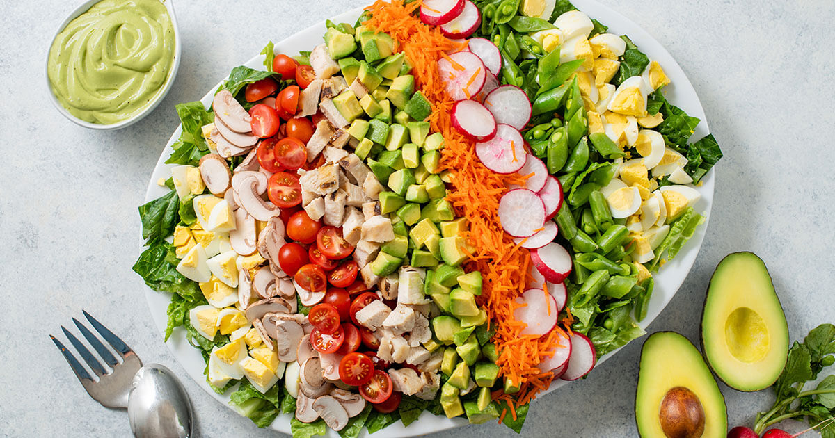 Cobb Salad with Avocado Dijon Dressing - Love One Today®