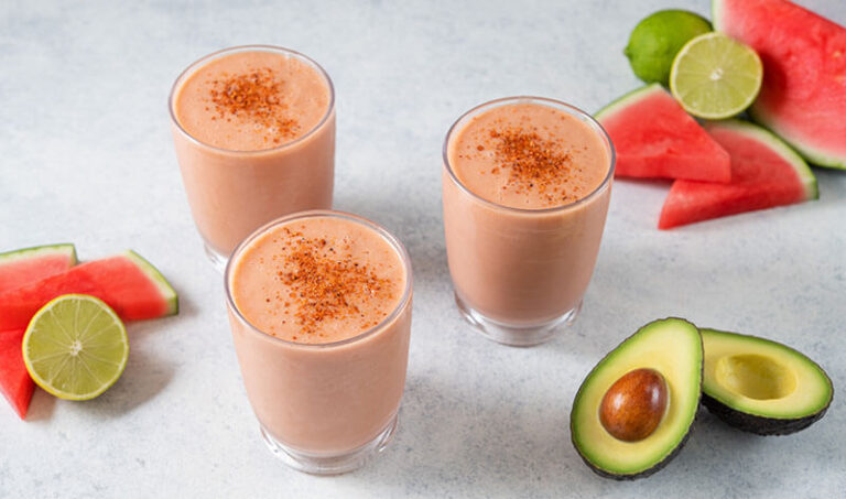 Avocado & Watermelon Chile Lime Spiced Smoothie Recipe