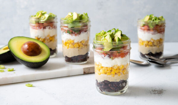 7-Layer Avocado Snack Cup Recipe - Love One Today®
