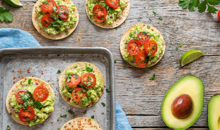 Lime Spiced Mini Tostada with Guacamole Topper - Love One Today® Avocados